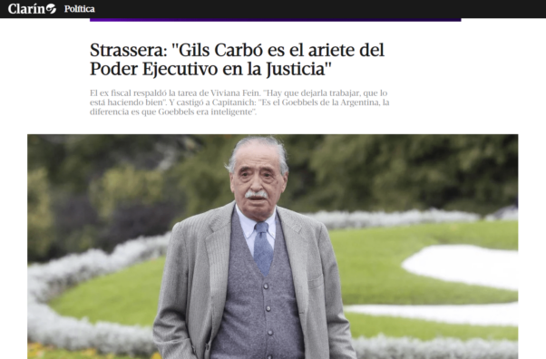 Strassera, fuera del cine - El Cohete a la Luna